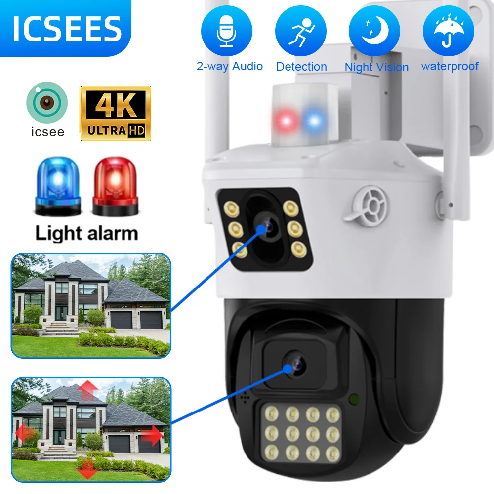 ICSees Caméra de vidéosurveillance à objectif touristique, caméra de ...