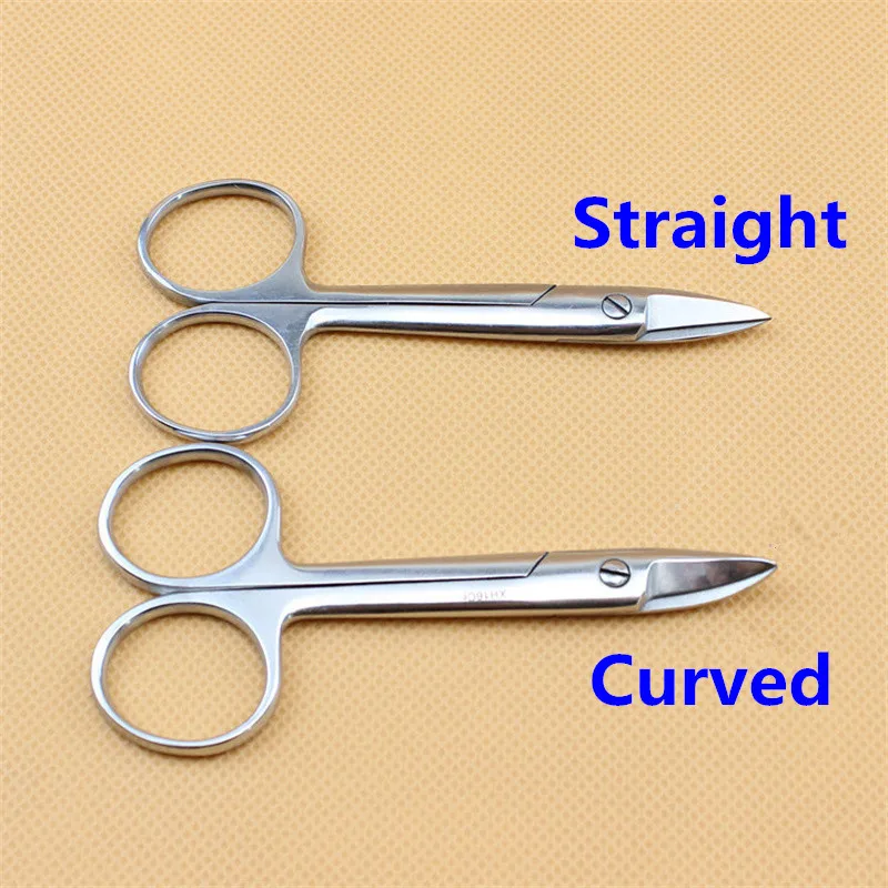 1pcs-Dental-stainless-steel-Scissors-Dental-Surgical-Straight-Curved ...