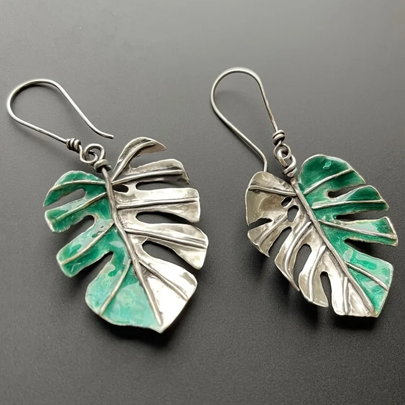 Polynesian-Green-Coconut-Leaf-Earrings-Fashion-Silver-Plated-Pearl ...