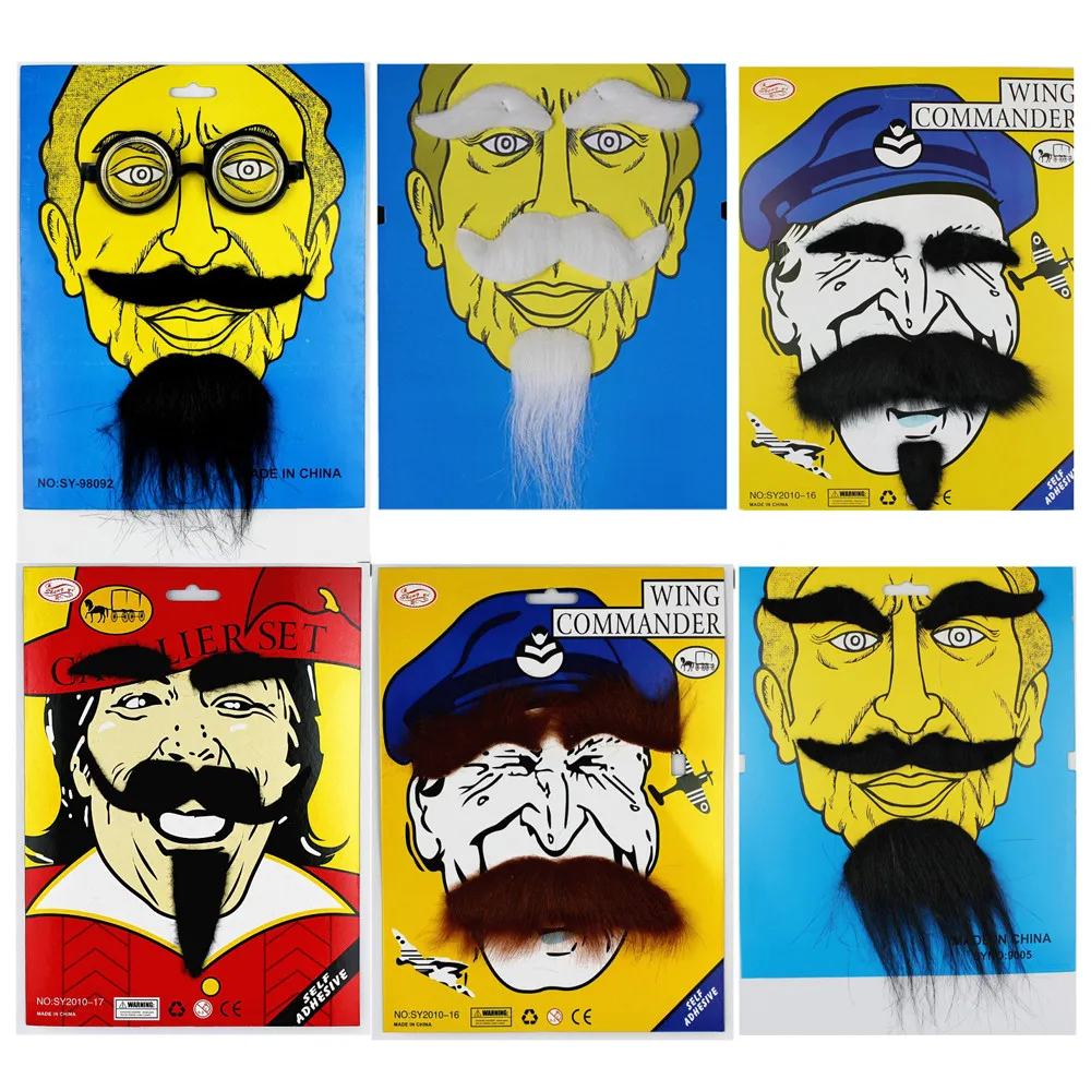 3Pcs-Halloween-Cosplay-Self-Adhesive-Novelty-Fake-Eyebrows-Beard ...