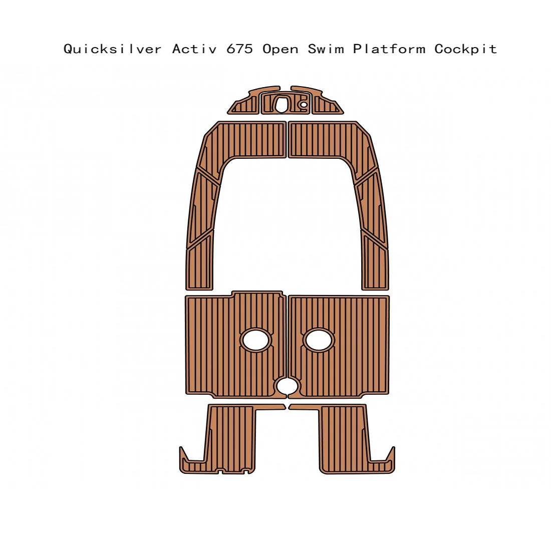 Quicksilver Activ 675 Open Swim Platform Cockpit Boat Eva Faux Teak ...