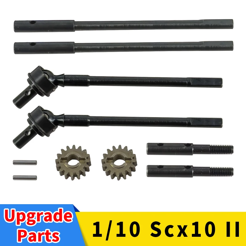 axial-scx10-ii-2-upgrades-Parts-Metallic-Front-Rear-Axle-CVD-Drive ...