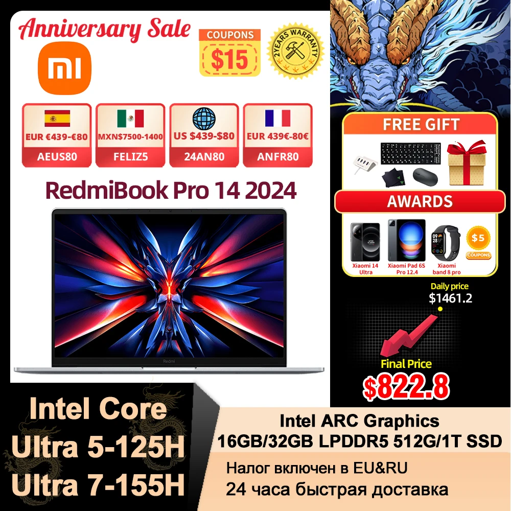 Xiaomi-ordenador-port-til-RedmiBook-Pro-14-2024-Core-Ultra-5-125H-Ultra ...