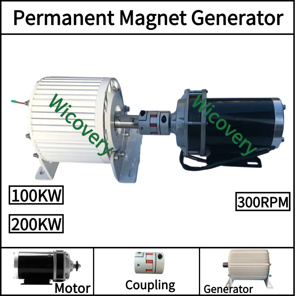10KW 15KW 30KW 500rpm Permanent Magnet Generator 96V 110V 230V 380V AC ...