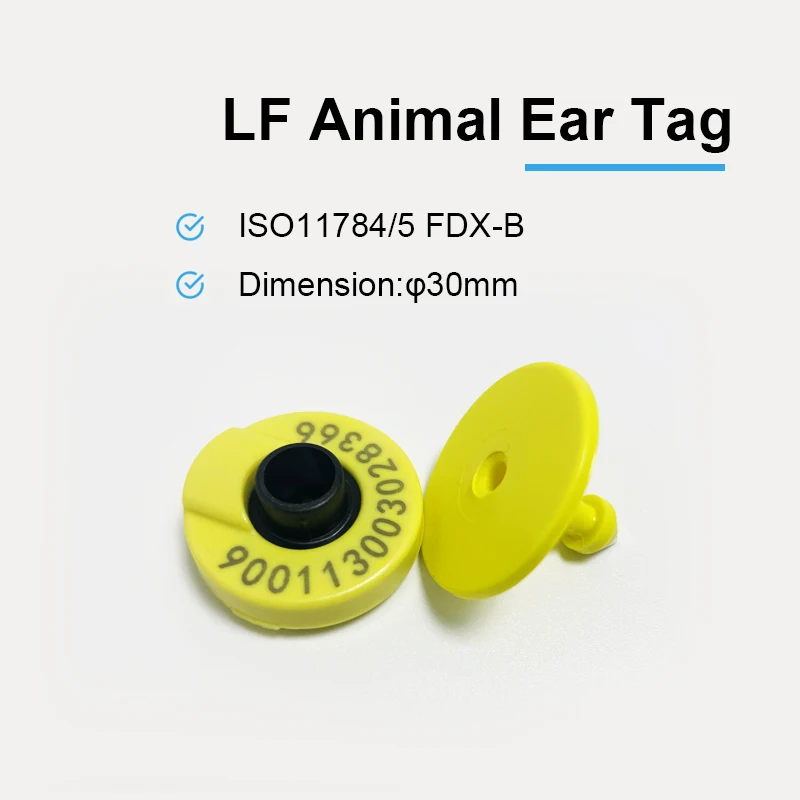 male and female RFID ear tag 134.2KHz ISO11784/5 Passive RFID FDX-B ear ...