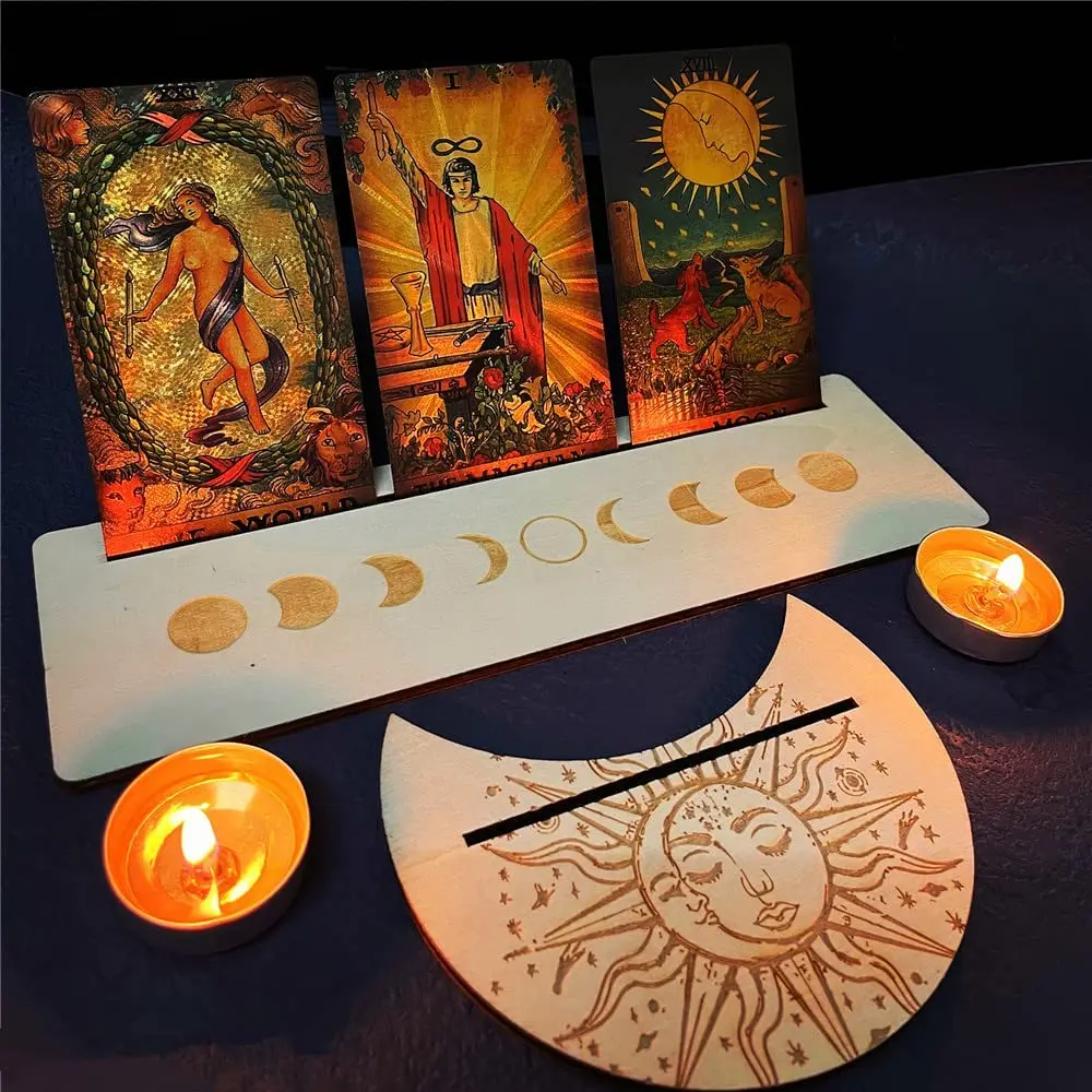 2pcs-Wooden-Tarot-Card-Stand-Witch-Divination-Tool-Display-Rectangle ...