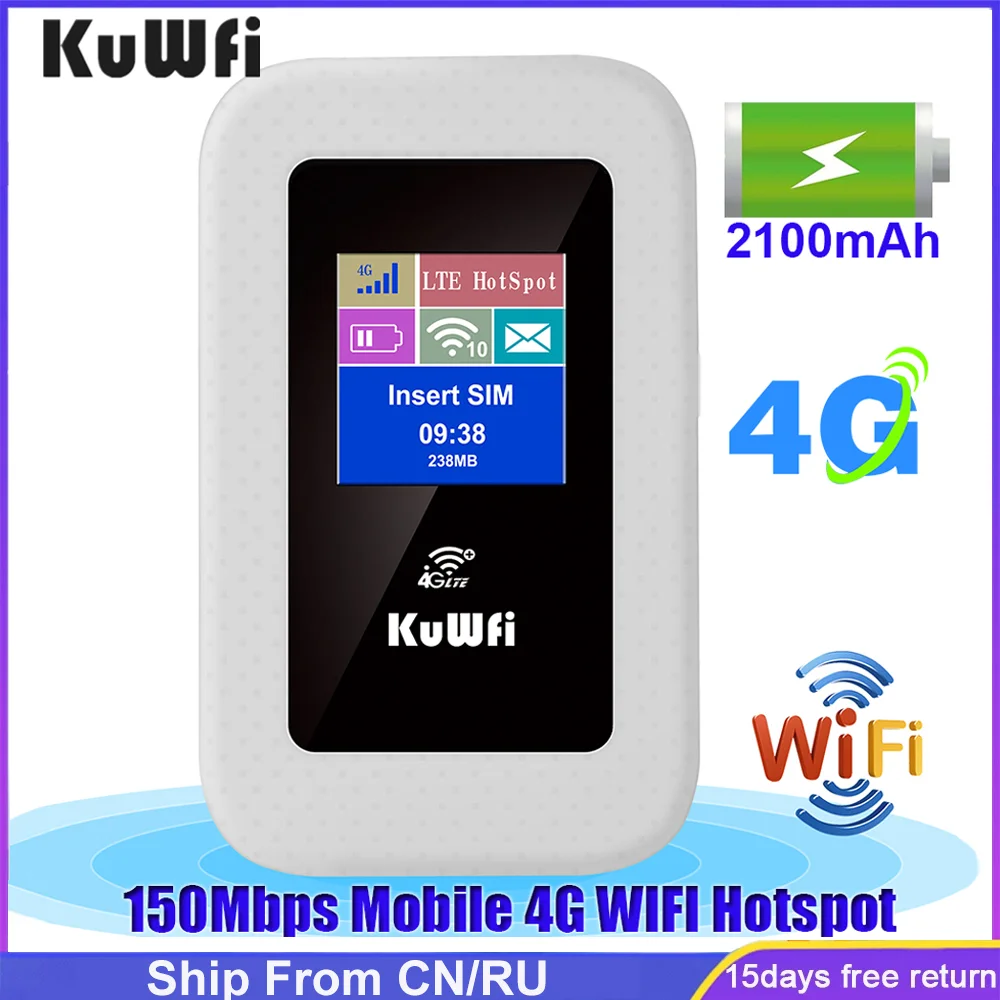 KuWFi-4G-LTE-Router-Korea-150Mbps-Mobile-Hotspot-Router-Outdoor-Mini-4G ...