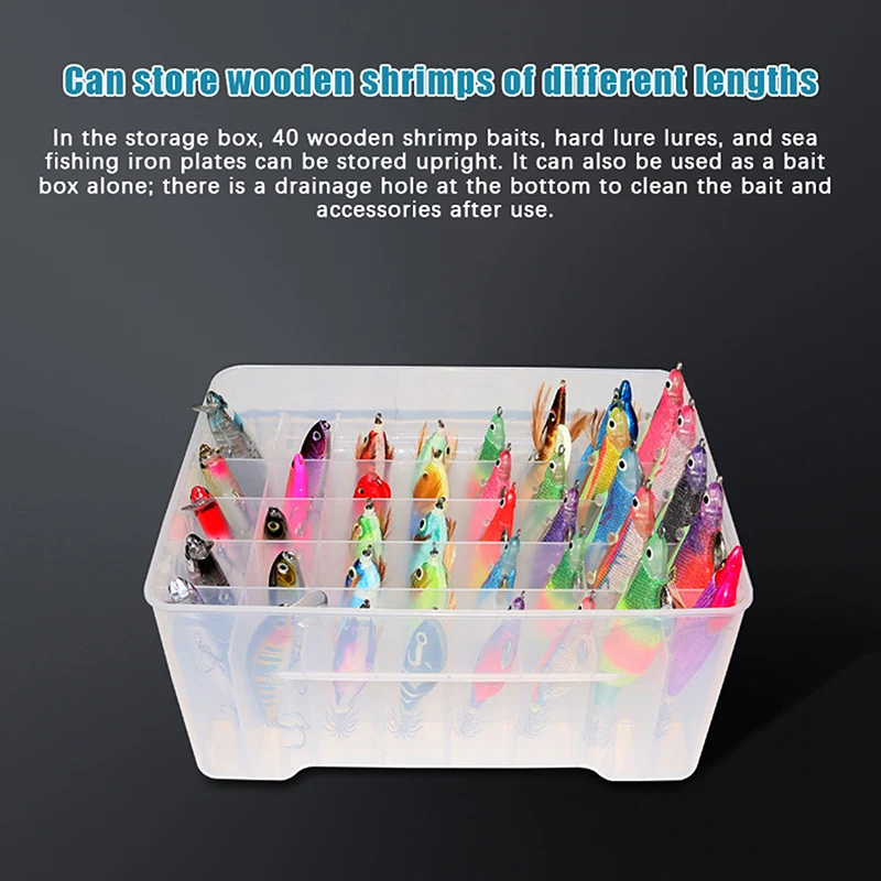 40-Grids-Plastic-Fishing-Tackle-Box-Lined-Box-Webfoot-Octopus-Egi ...