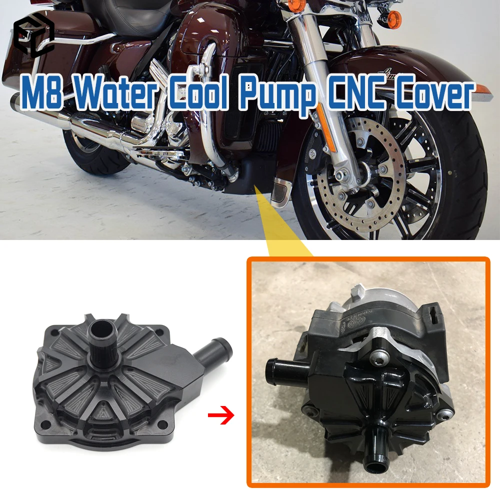 Improve-M8-Water-Cool-Pump-CNC-Cover-For-Harley-2017-2022-Ultra-FLTRU ...