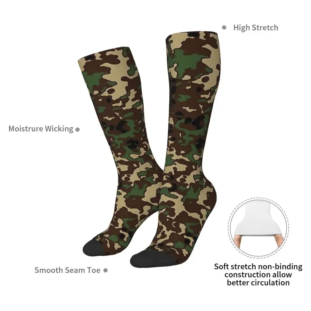 Flecktarn Camouflage Socks Harajuku Super Soft Stockings All Season ...