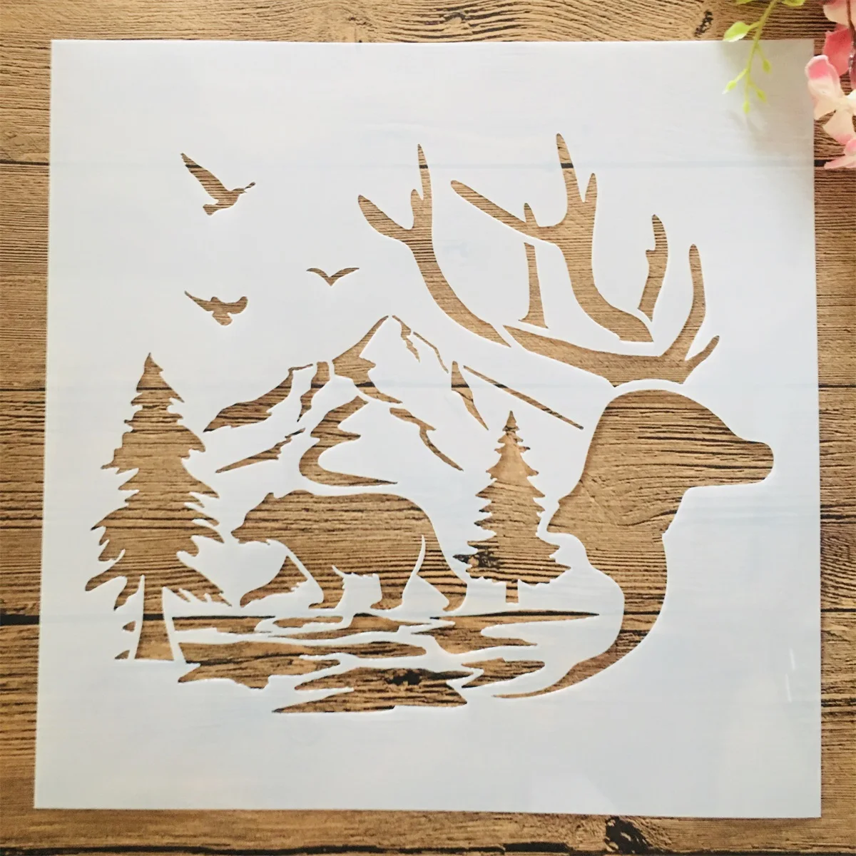 Winter Scenes Deer Stencil