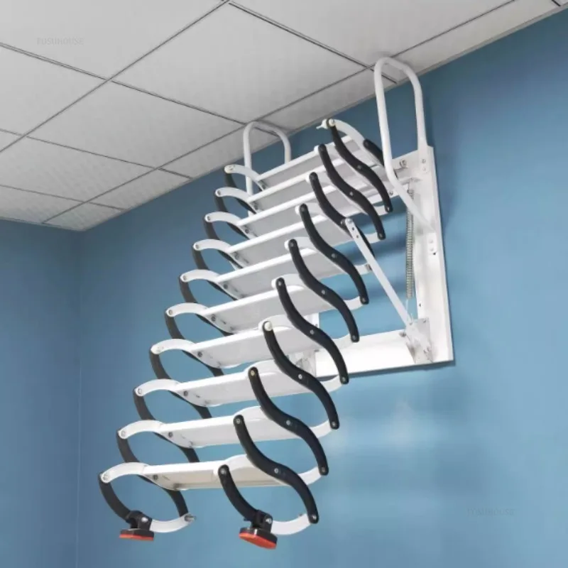 Lift-Ladders-for-Home-Indoor-Outdoor-Wall-mounted-Carbon-Steel-Folding ...