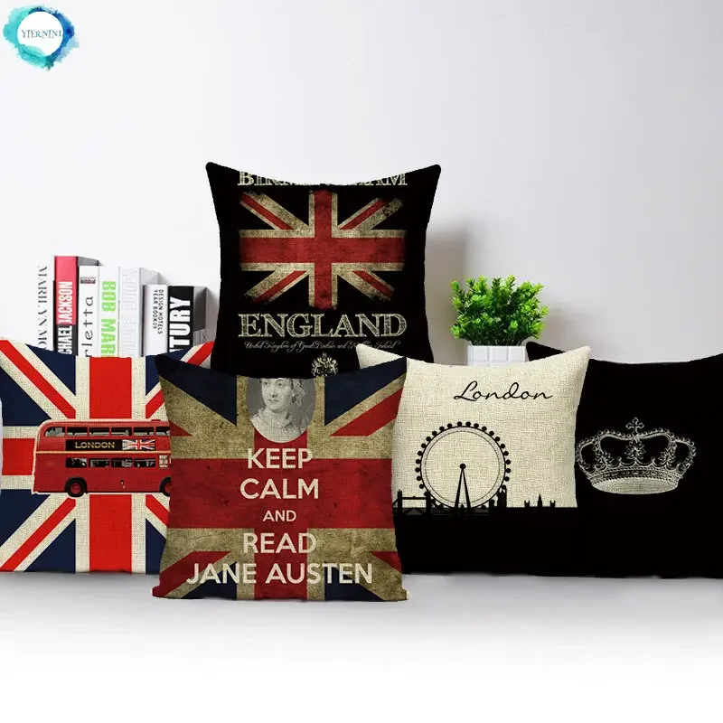 Pillow Cover Home Decor Cushion Cover London England Sofa Covers Custom ...