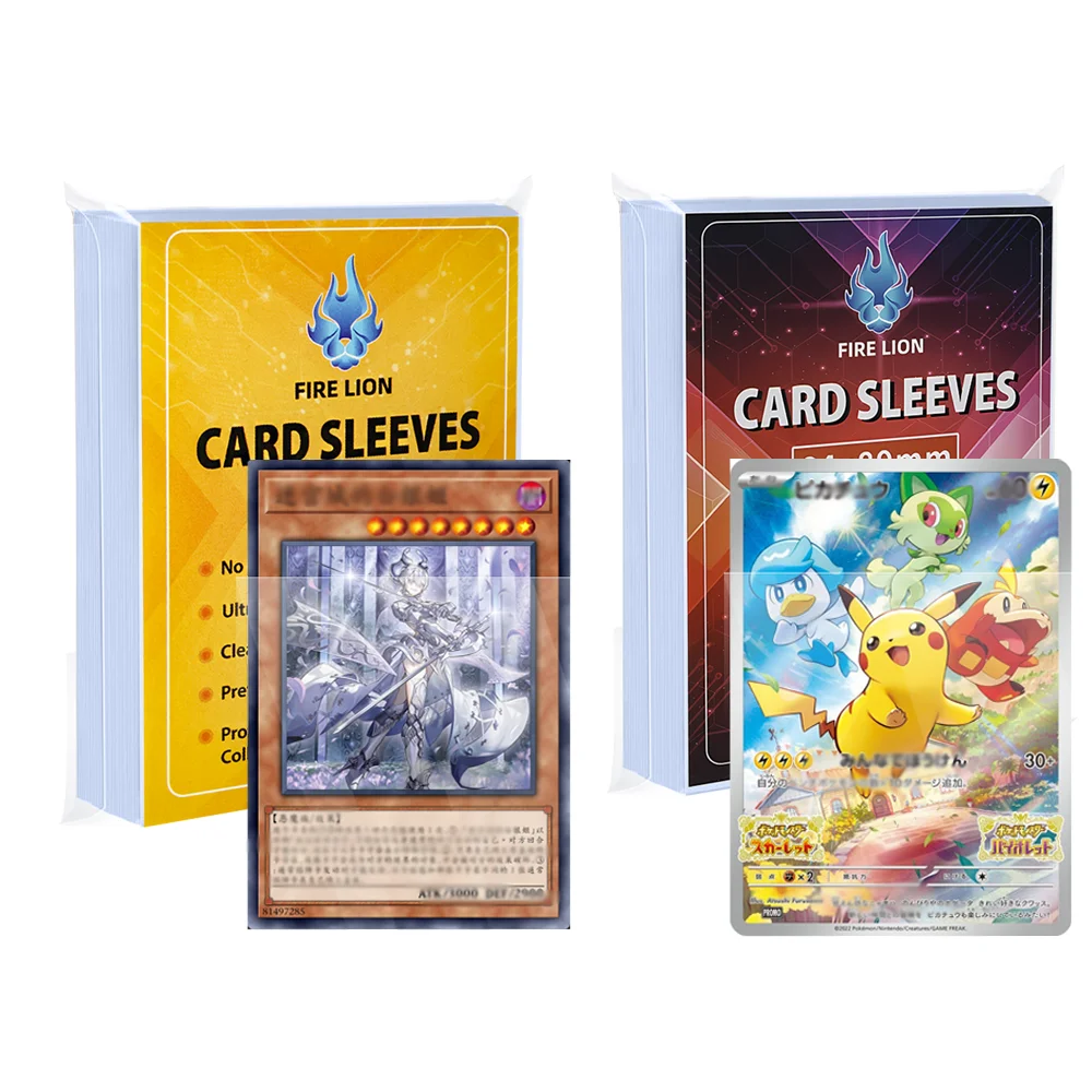 100PCS Two Sizes Transparent Inner Card Sleeves 64X89mm Japanese Size ...