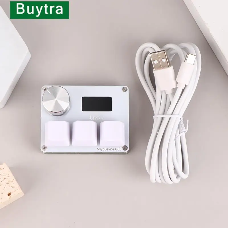 New-SayoDevice-O3C-Rapid-Trigger-Hall-Switches-Keyboard-3-Key-With-Knob ...