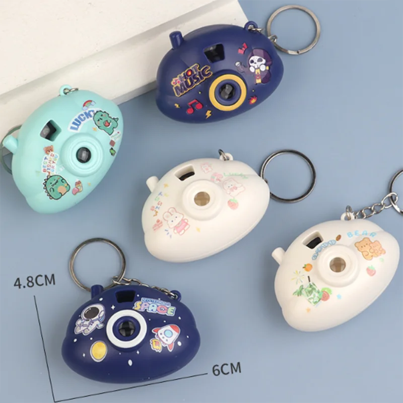 Creative Cute Cartoon Mini Camera Slideshow Light Projector Keychain ...