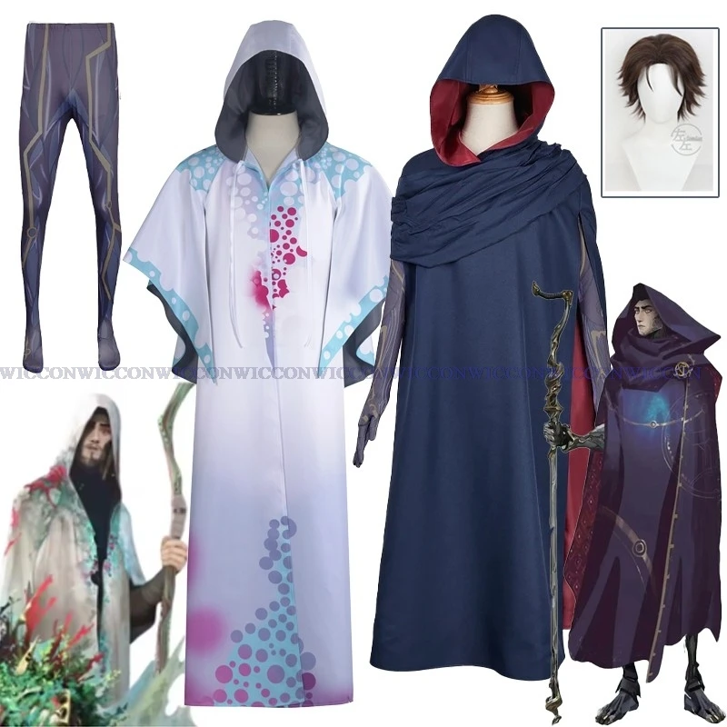 Arcane Viktor Cosplay Fantasy Costume Game Adult Viktor White Cape Wig ...