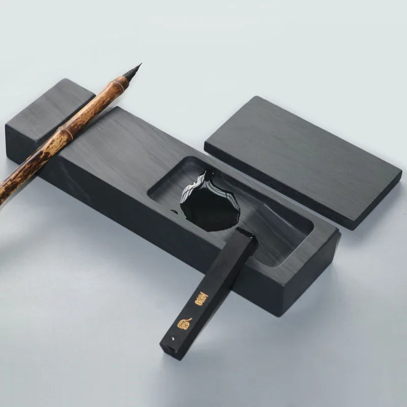 Natural Original Stone Town Ruler Inkstone - DRAGON MAMA JAPAN