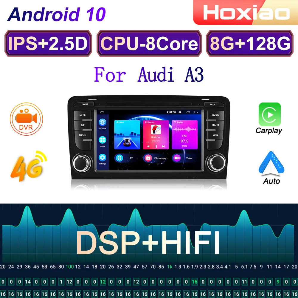 4g Android Car Radio Multimedia Video Player For Audi A3 2003 2004 2005 ...