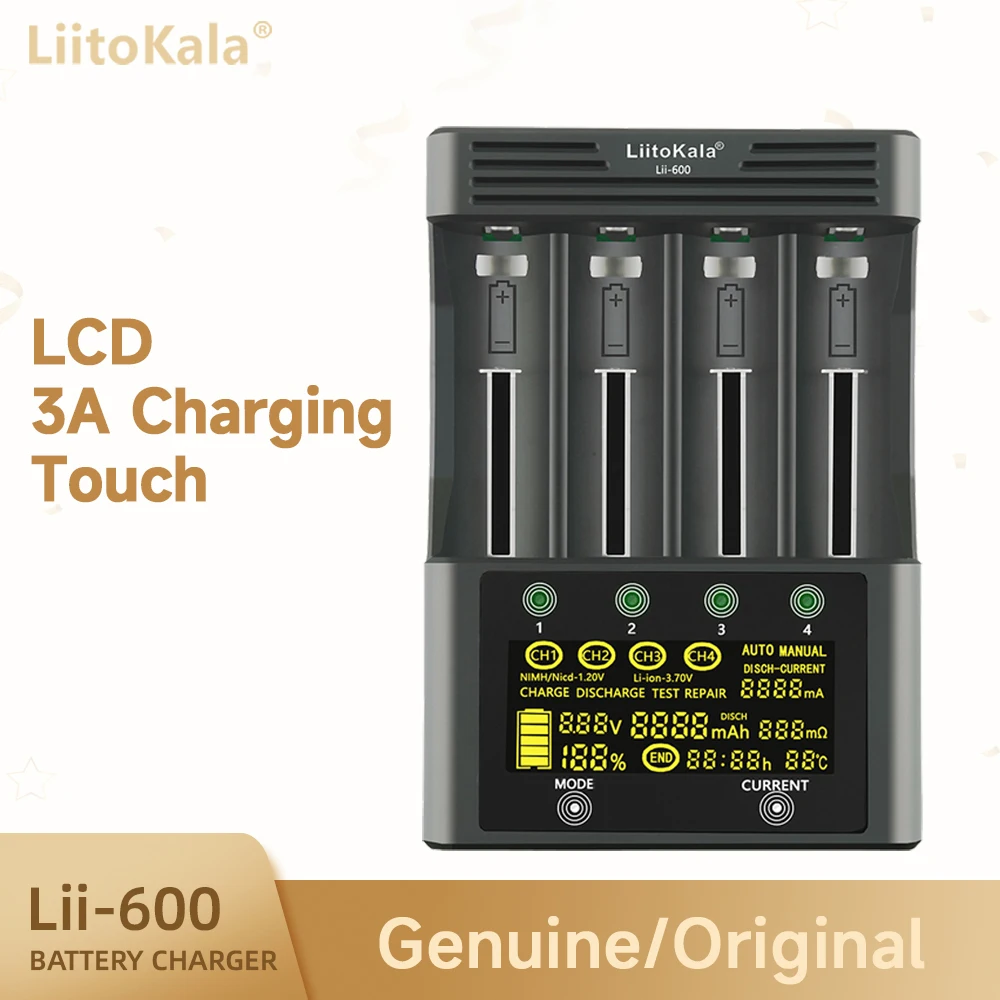 LiitoKala-Lii-600-Battery-Charger-For-Li-ion-3-7V-and-NiMH-1-2V-Battery ...