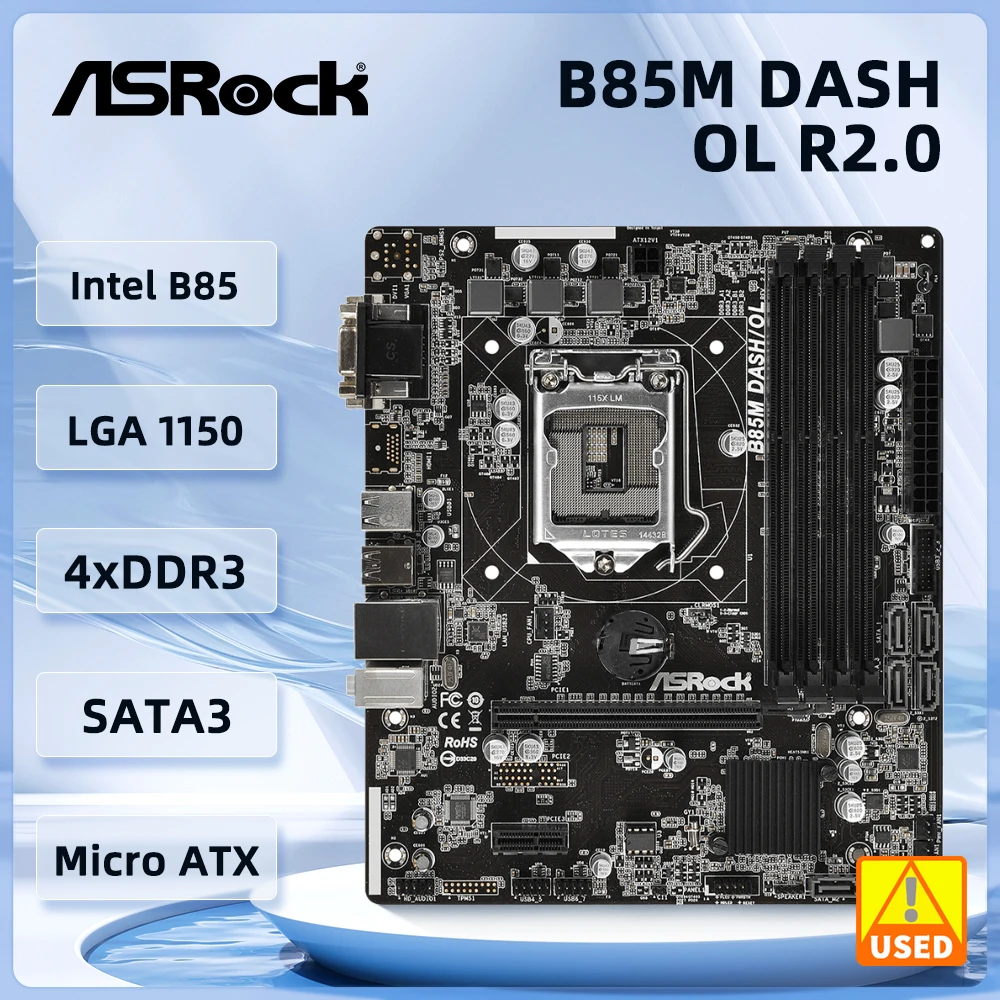 Placa-base-B85-ASROCK-B85M-DASH-OL-R2-0-placa-base-LGA-1150-compatible ...