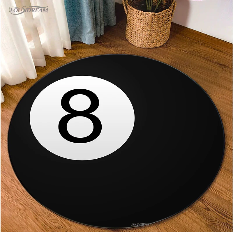 Fashion-Billiards-8-Ball-Round-carpet-room-decor-area-rug-carpets-for ...
