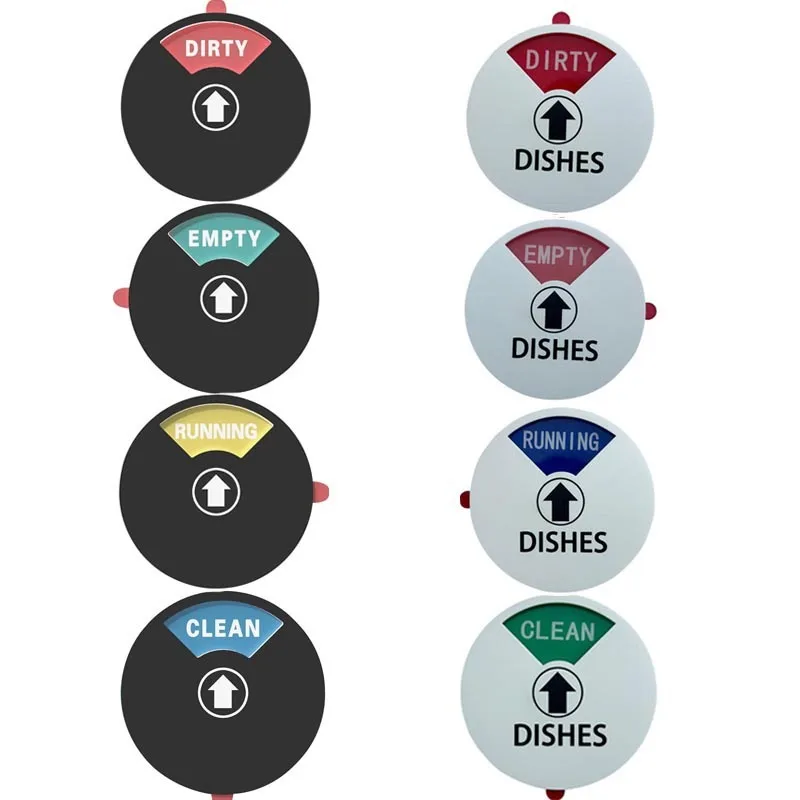 10CM Dishwasher Magnetic Status Indicator Circular Clean Dirty Sign ...
