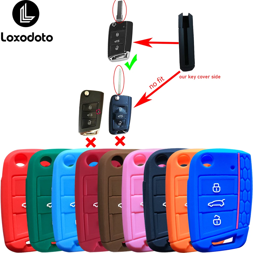 Silicone Key Case Cover for Volkswagen VW T6.1 Golf 7 POLO Tiguan T-Roc ...