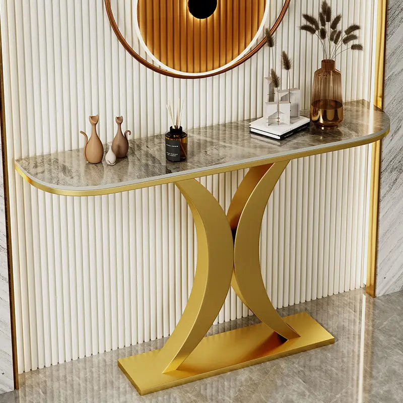 100-120cm-Living-Room-Luxury-Slate-Console-Table-Modern-Minimalist-Semi ...