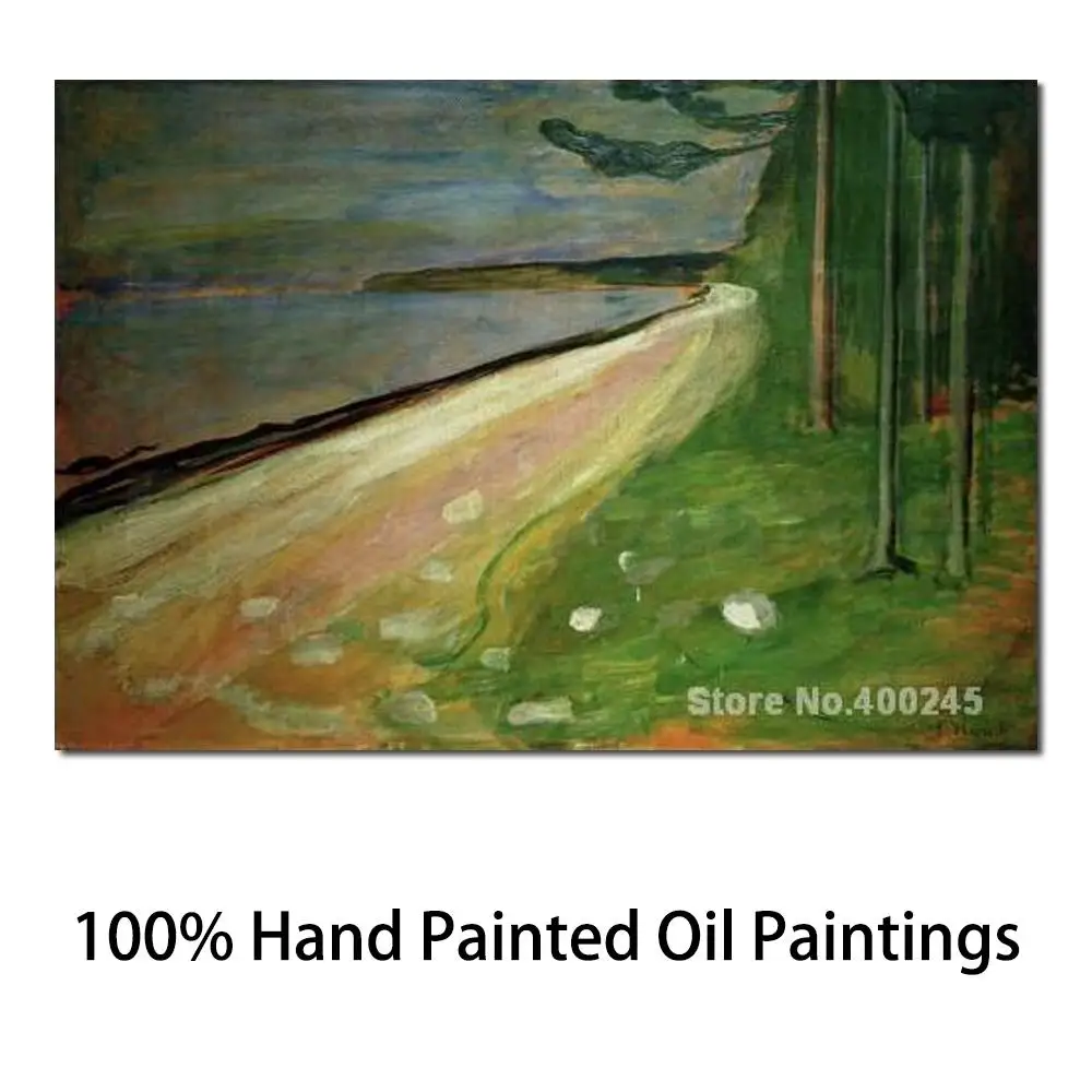 Oil-Painting-Expressionism-Beach-Near-Asgardstrand-Edvard-Munch-Hand ...