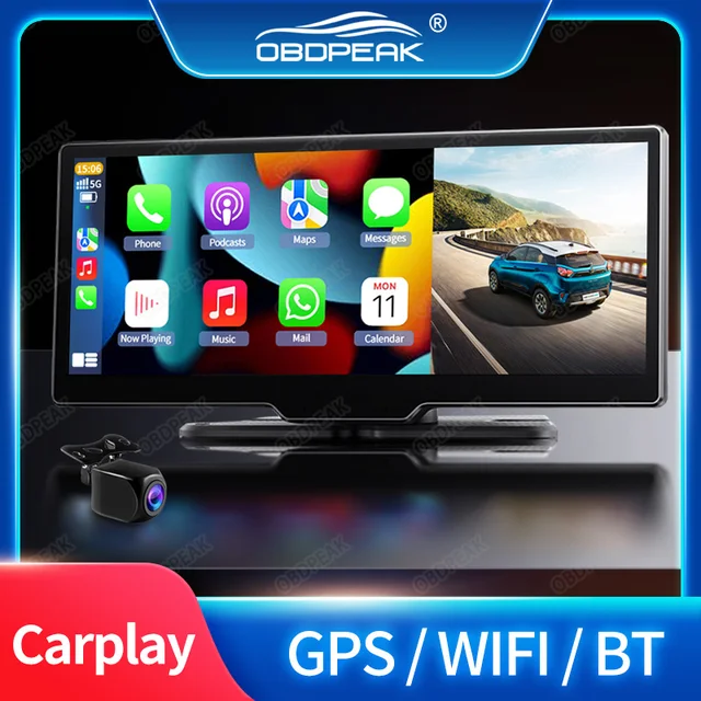 K2 Dual Lens Carplay & Android Auto Dash Cam Wifi 2160P Dashboard Car DVR GPS Navigation Video ...