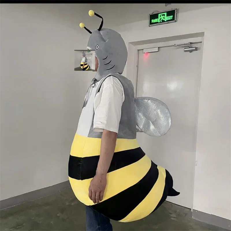 크리에이티브 상어 꿀벌 인형 상어 꿀벌 웨어러블 공연 인형 의류, 성인 어린이 버전 Youqu 프리미엄| | - AliExpress