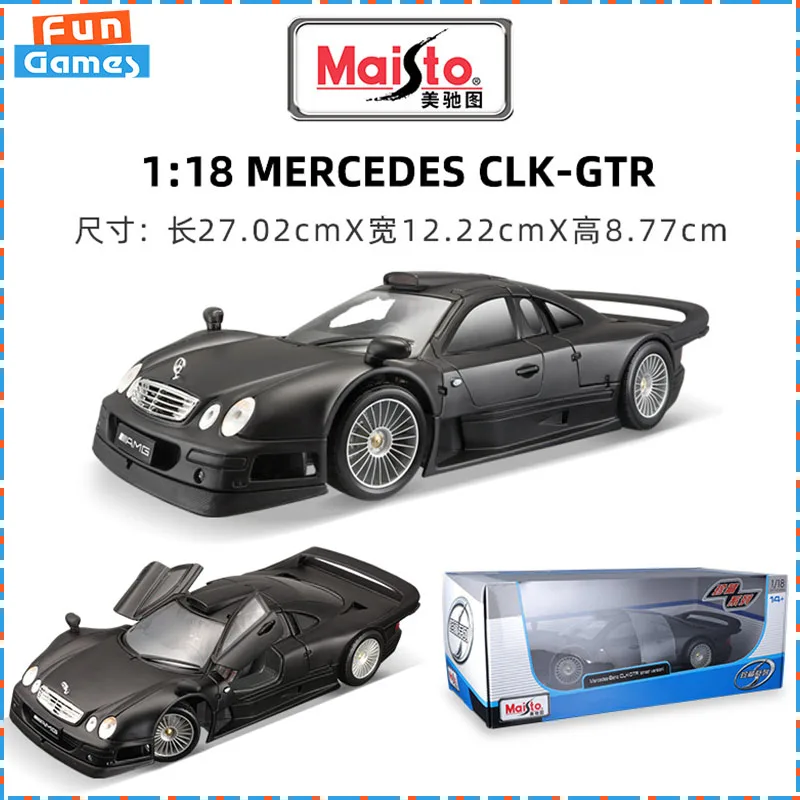 1/18 Maisto Car Model MERCEDES CLK-GTR Simulation Racing Car Model ...