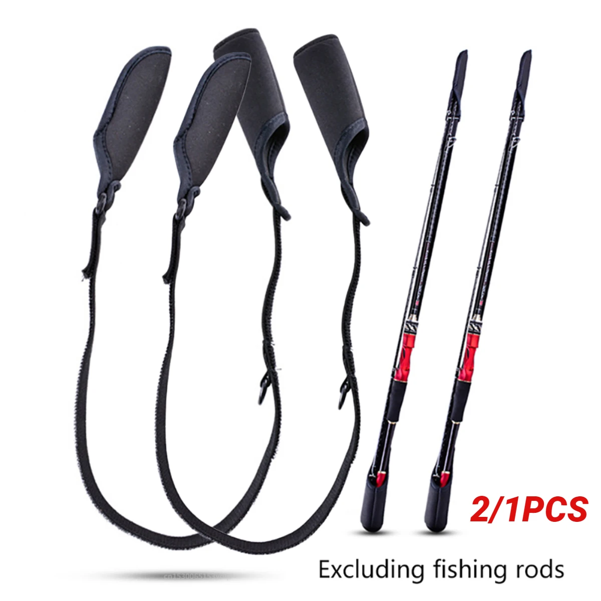 Fishing Rod Holder Strap Carp Fishing Rod Belt Protector Reel Elastic ...