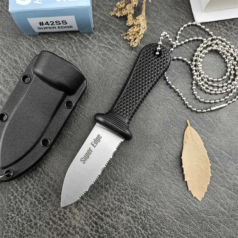 C-S-42SS-Super-Neck-Fixed-blade-Knife-440C-Blade-Nylon-Fiber-Handle ...