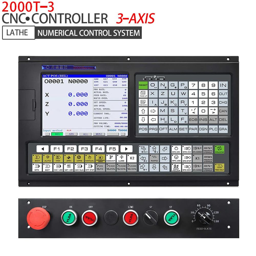 Hot Selling CNC Controller 3 Axis CNC Lathe Control System Kit With PLC ...