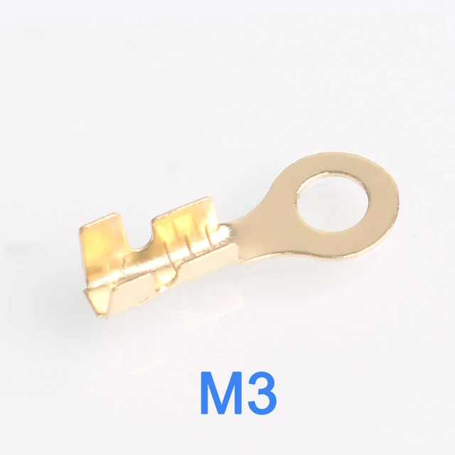 100PCS M3/M4/M5/M6/M8/M10 Ring Lugs Ring Eyes Copper Crimp Terminals ...