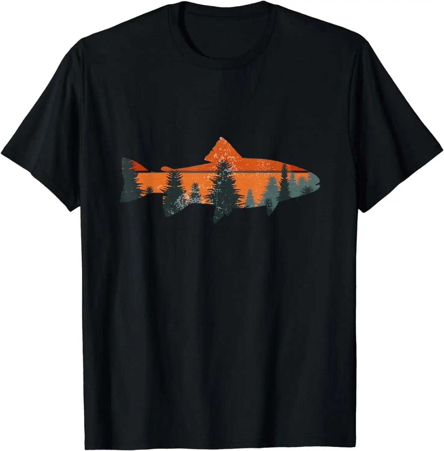 Trout Fly Fishing Nature Outdoor Fisherman Gift T-Shirt Pesca Clothes ...
