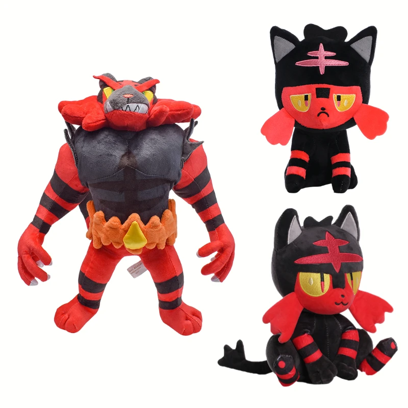 20-33cm-Pokemon-Plush-Toys-Incineroar-Litten-Peluche-Cartoon-Anime ...
