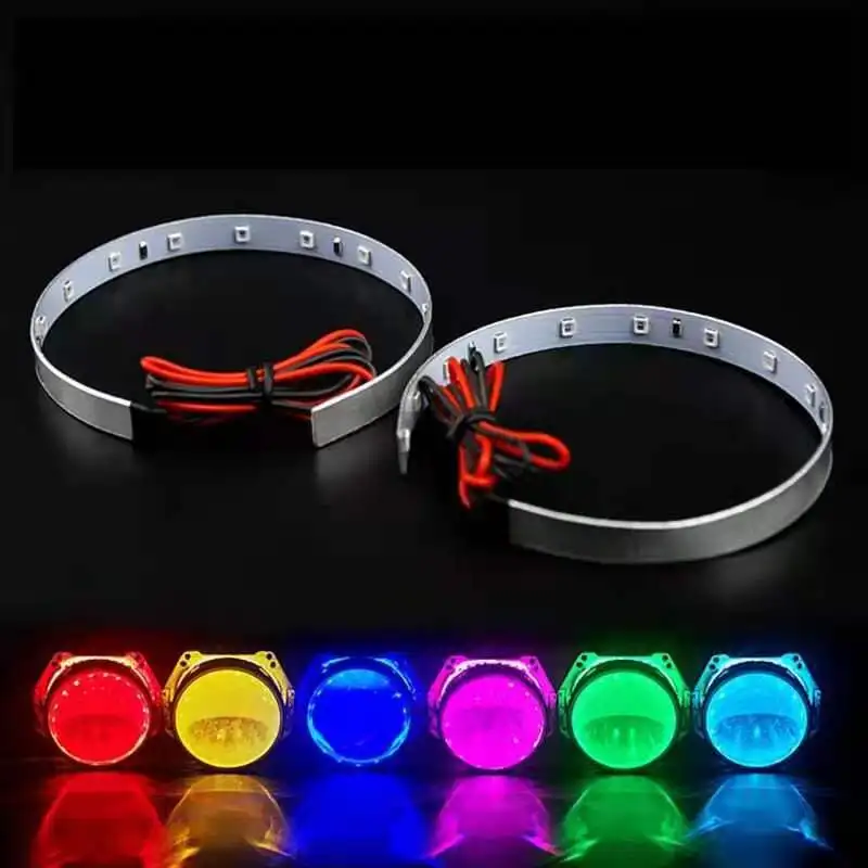 2PCS 360 degree flash LED demon eye COB Angel eye modified car ...
