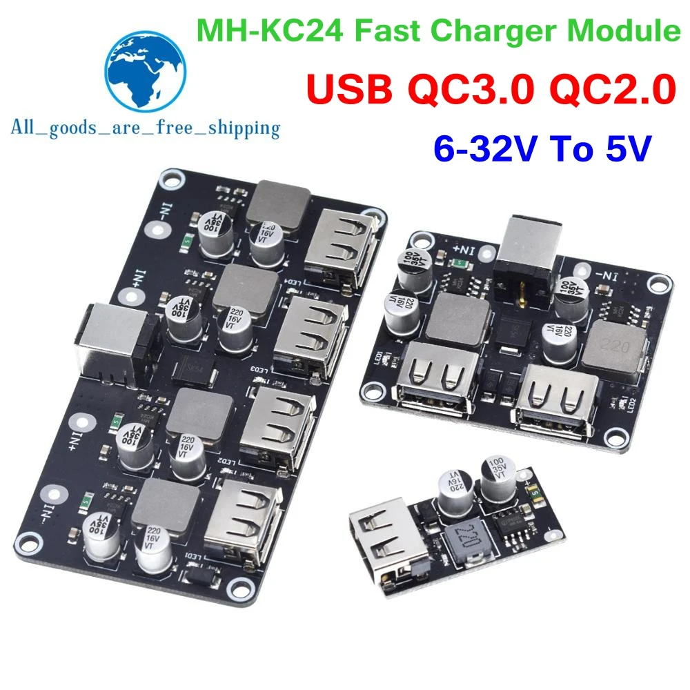 Usb Qc3.0 Qc2.0 Usb Dc-dc Buck Converter Charging Step Down Module 6-32v 9v 12v 24v To Fast ...