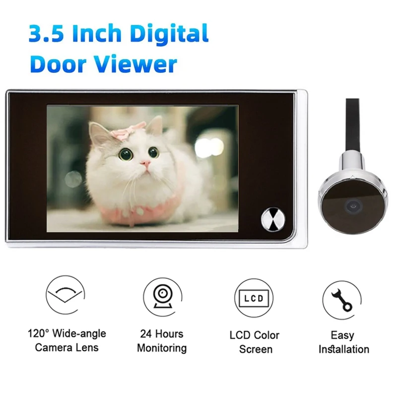 3-5-Inch-Visual-Doorbell-Peephole-Viewer-Digital-Door-Camera-120-LCD-HD ...