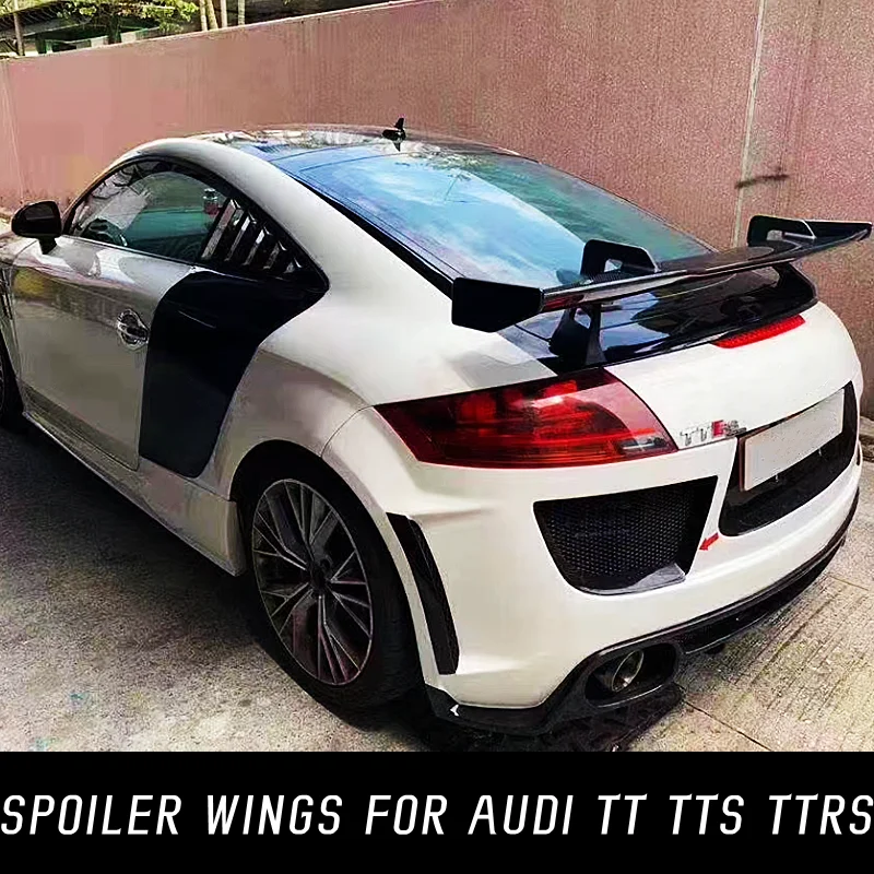 For-Audi-TT-TTS-TTRS-MK2-MK3-FRP-Glossy-Black-Carbon-Fibe-Rear-Trunk ...