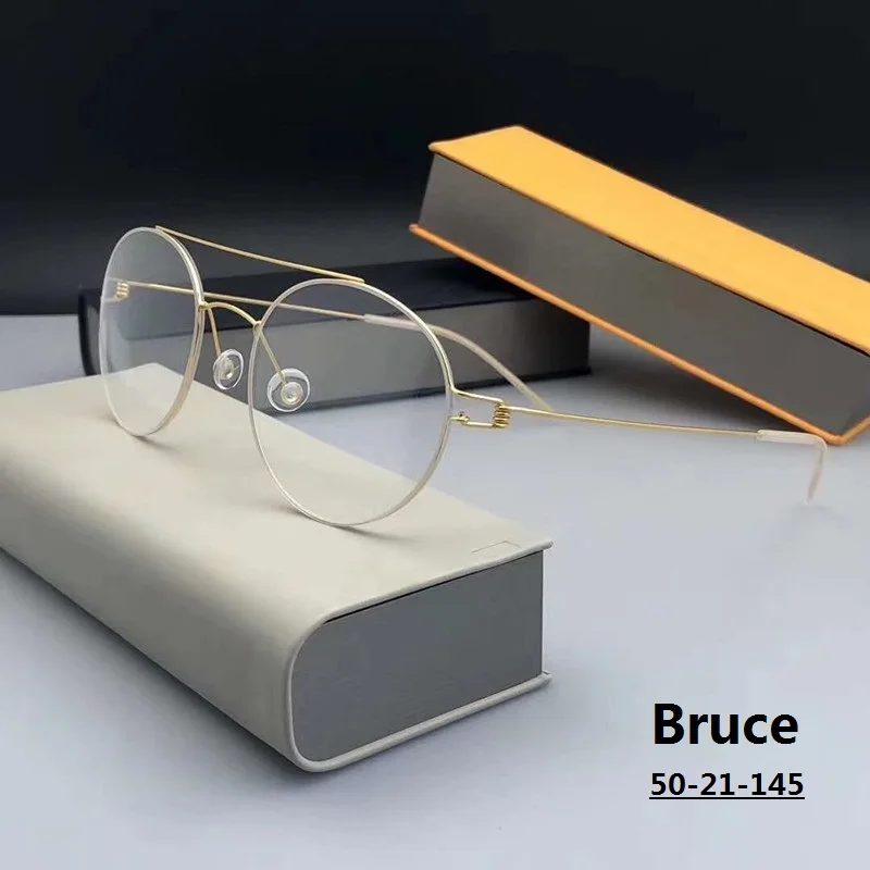 Denmark Brand Glasses Frame Men Titanium Screwless Eyewear Prescription