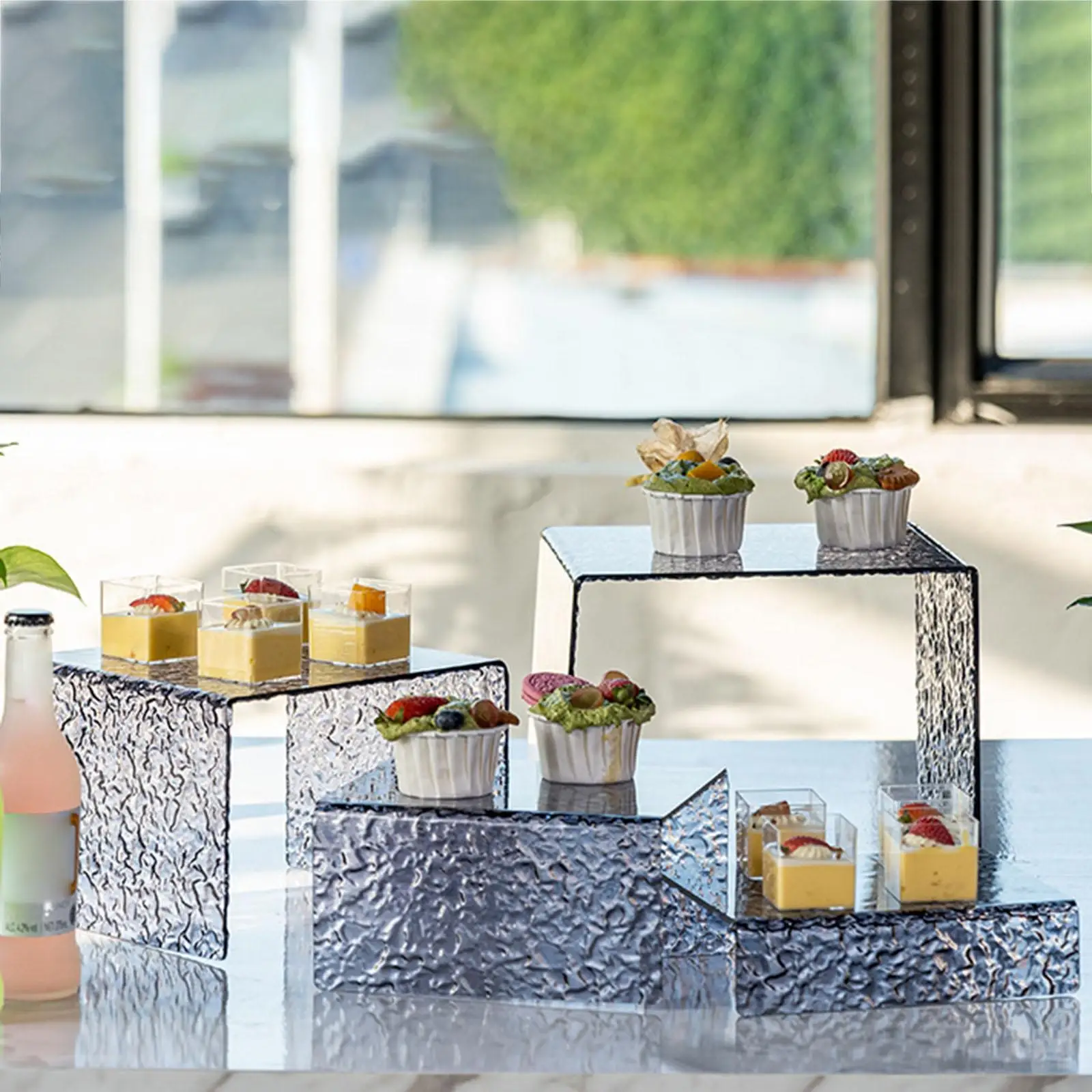 4Pcs-Acrylic-Rectangular-Food-Display-Set-Wedding-Parties-Brunch-with ...