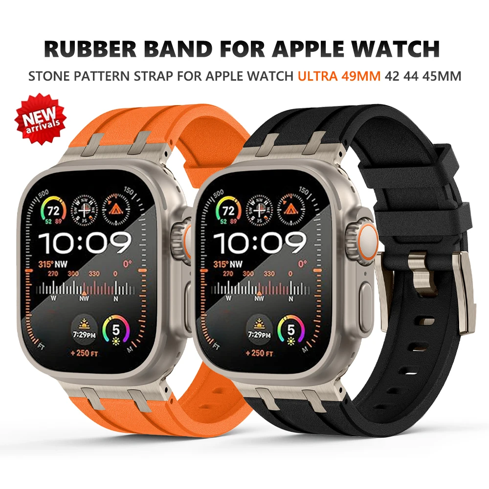 Luxury-Stone-Engraved-Rubber-Band-for-Apple-Watch-Ultra-2-49mm-Series-9 ...