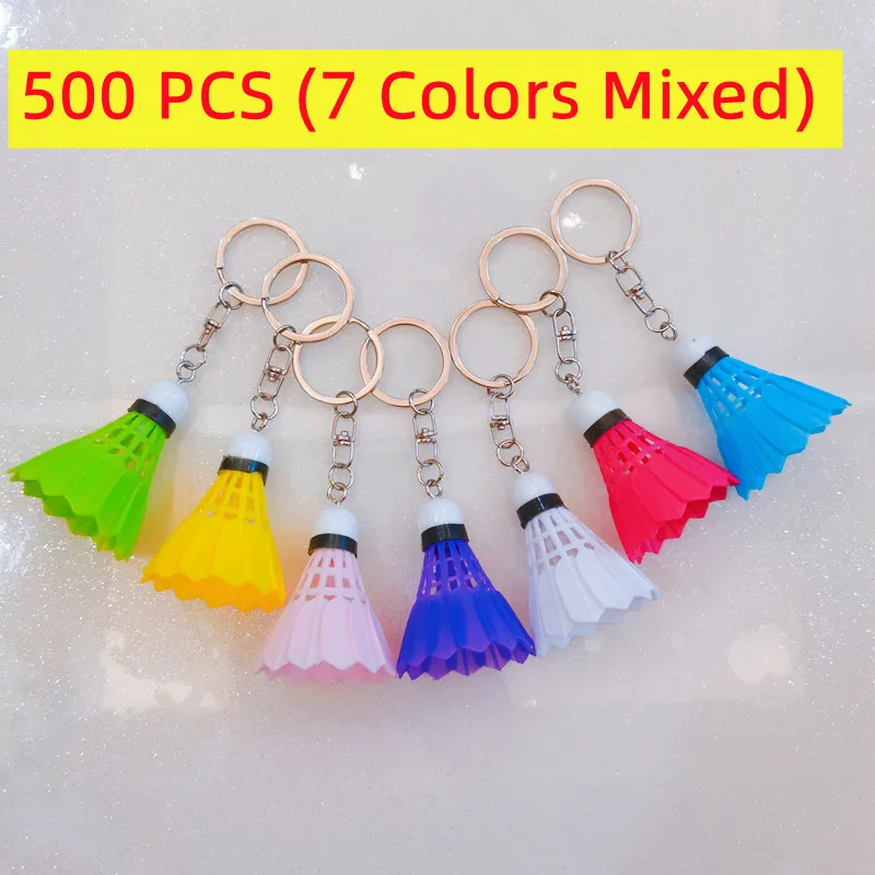 500-pieces-lot-Colorful-Badminton-keychain-for-Sports-key-chain-keyring ...