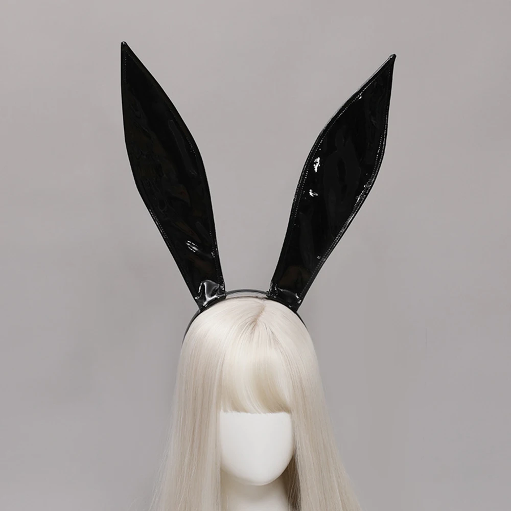 Sexy-Bunny-Ears-Hairband-Leather-Rabbit-Ears-Headband-Masquerade ...