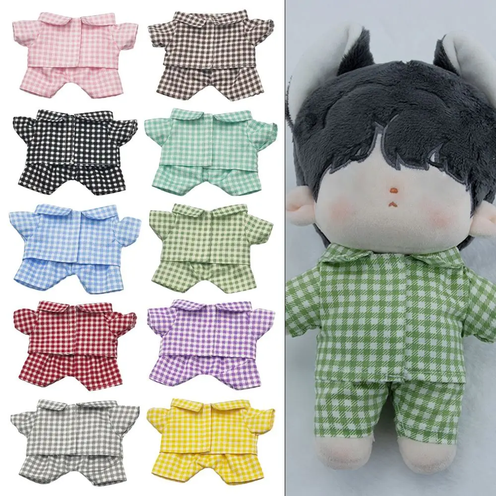 10-Colors-Plaid-Shirt-Pajama-Set-for-20cm-Dolls-Long-Sleeves-Shirt-Pant ...