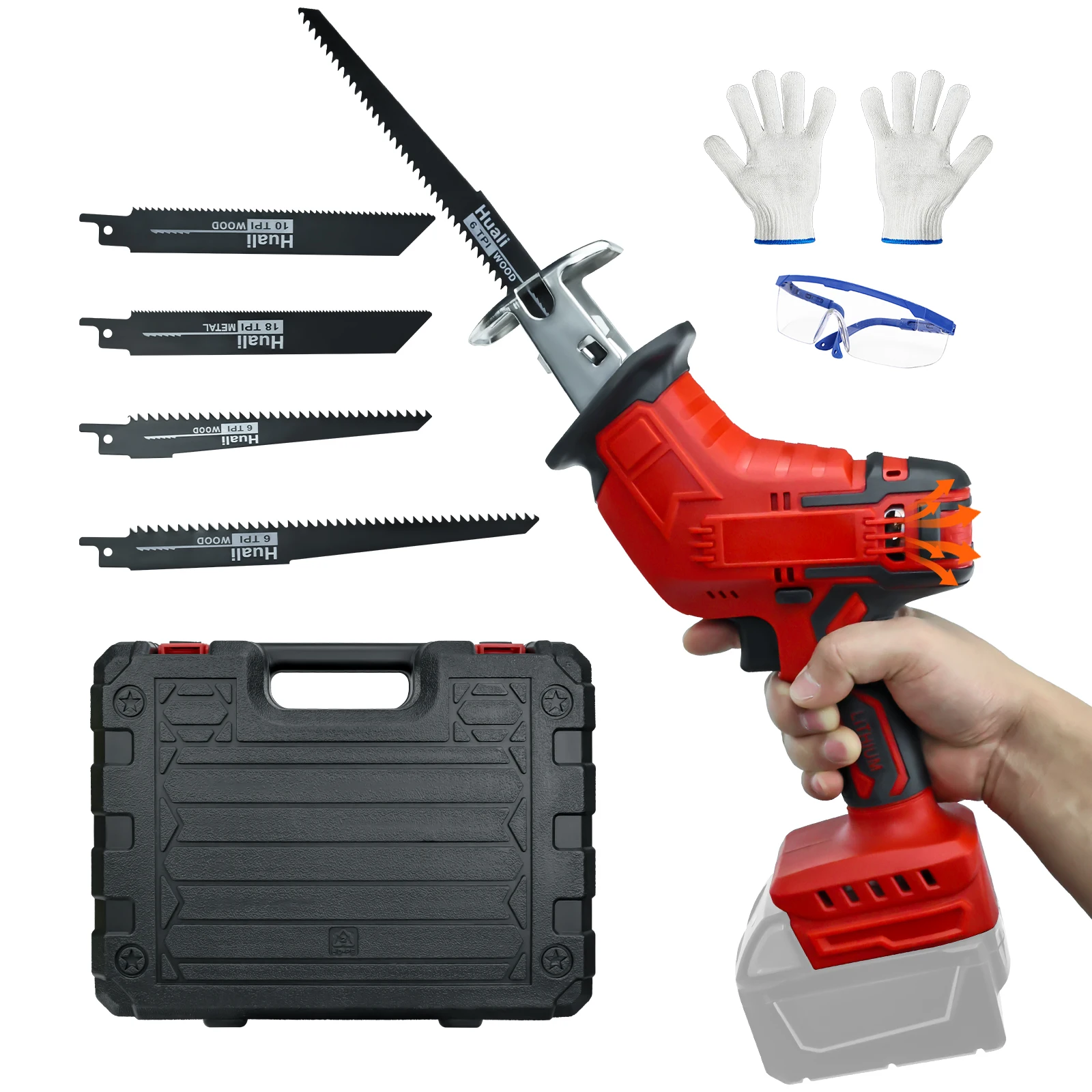 Cordless-Reciprocating-Saw-For-Milwaukee-18V-Battery-3000SPM-Variable ...